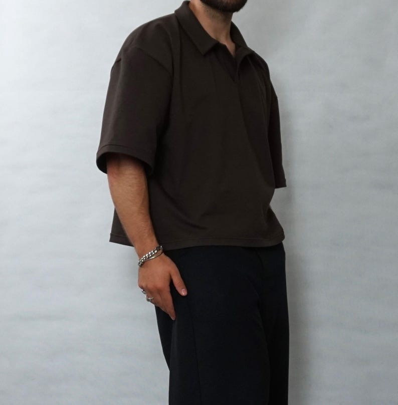 Oversized Unisex Polo Shirt, Boxy Cut, Pattern XS - XXL - Etsy