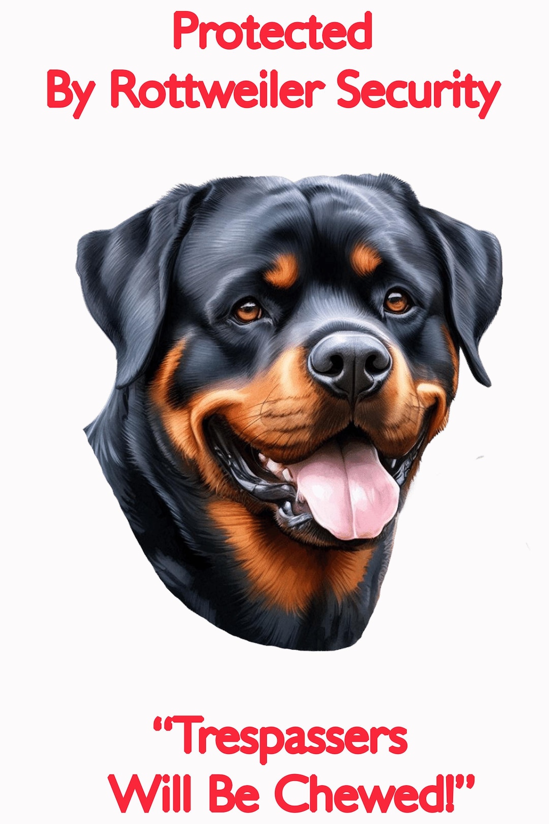 Rottweiler Security Metal Rustproof Sign – Premium Printed - Etsy