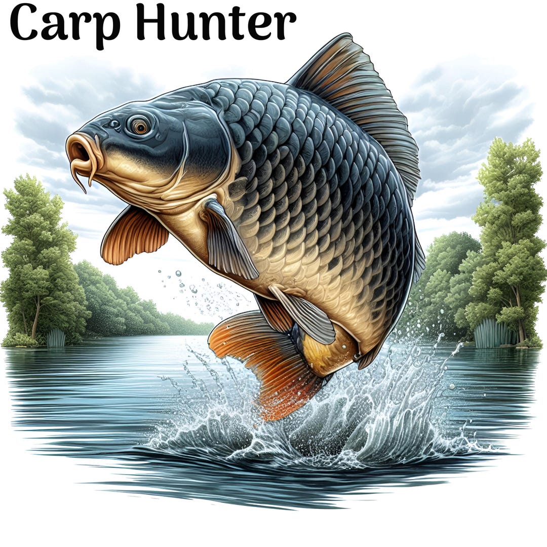 Carp Bumper Sticker – Fishing Decal for Trucks, Boats, Coolers, and ...