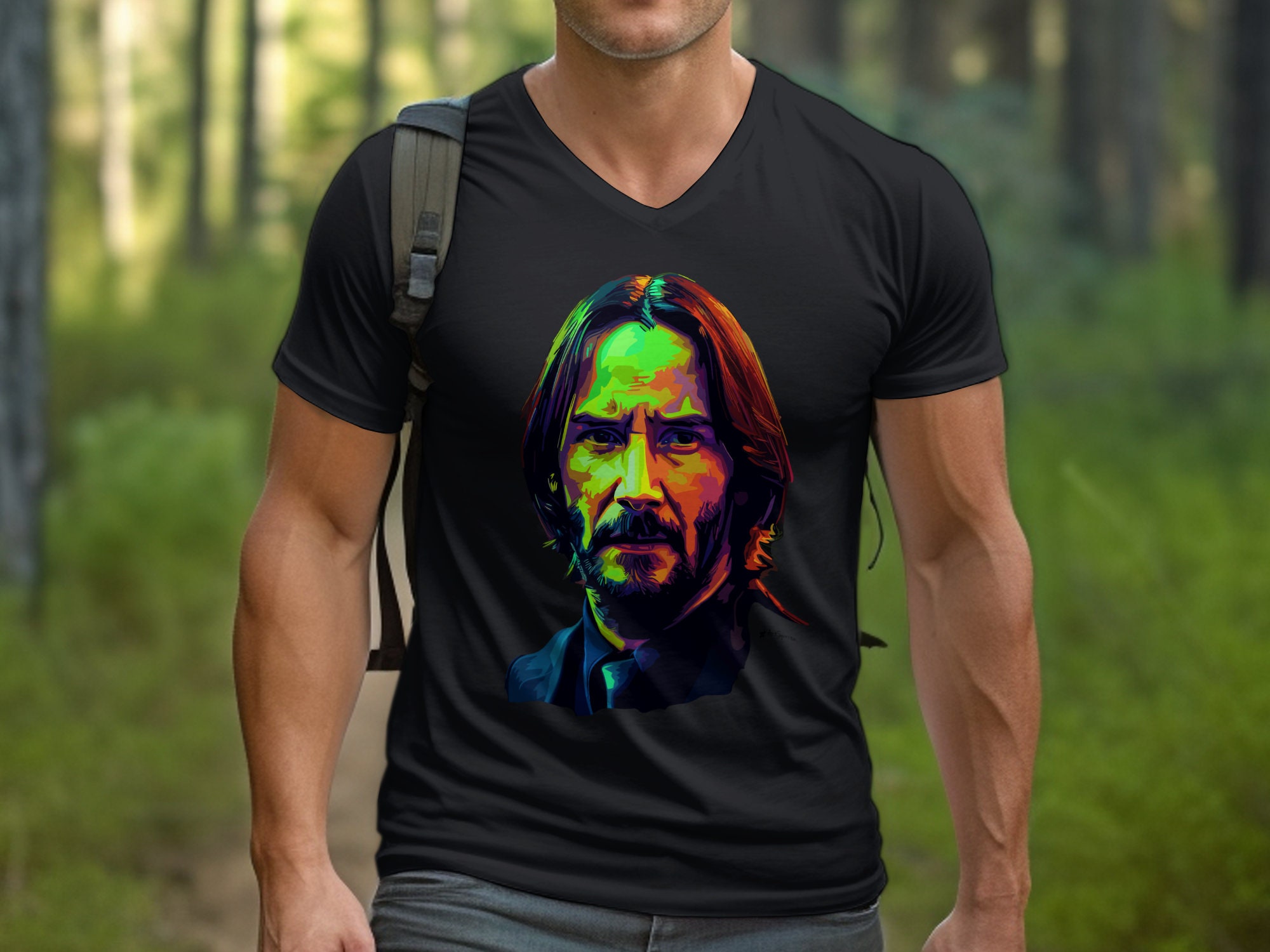 Keanu Reeves Tee, Keanu Shirt, Pop Art, Graphic Shirt, Gift for Dad ...