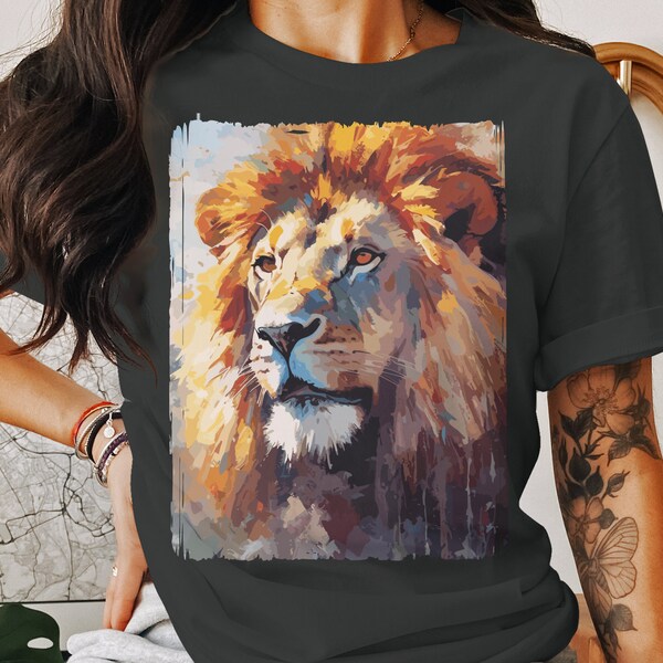 Lion T Shirt - Etsy