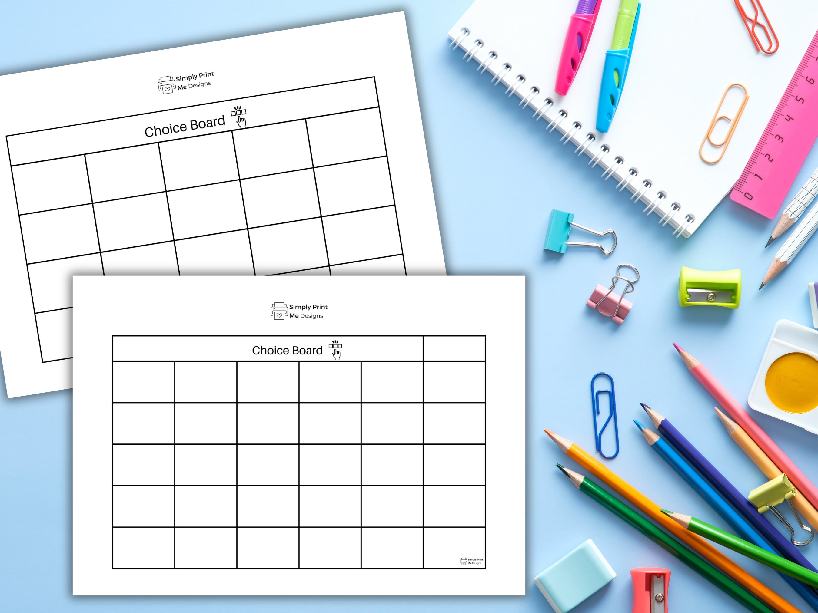 Choice Board Visual Printable Black and White Various Sizes - Etsy