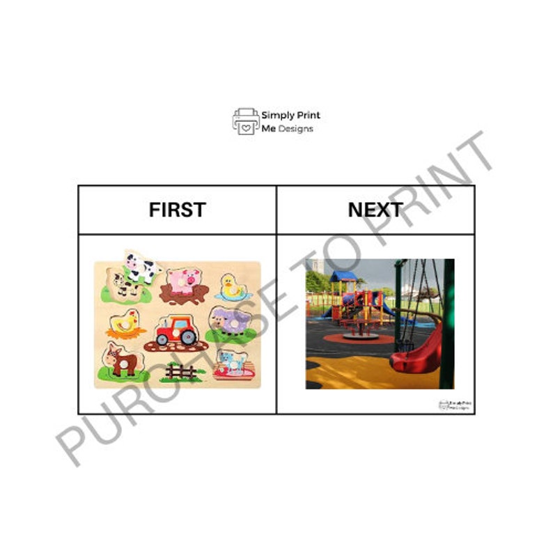 First Next/then Visual Support Printable - Etsy