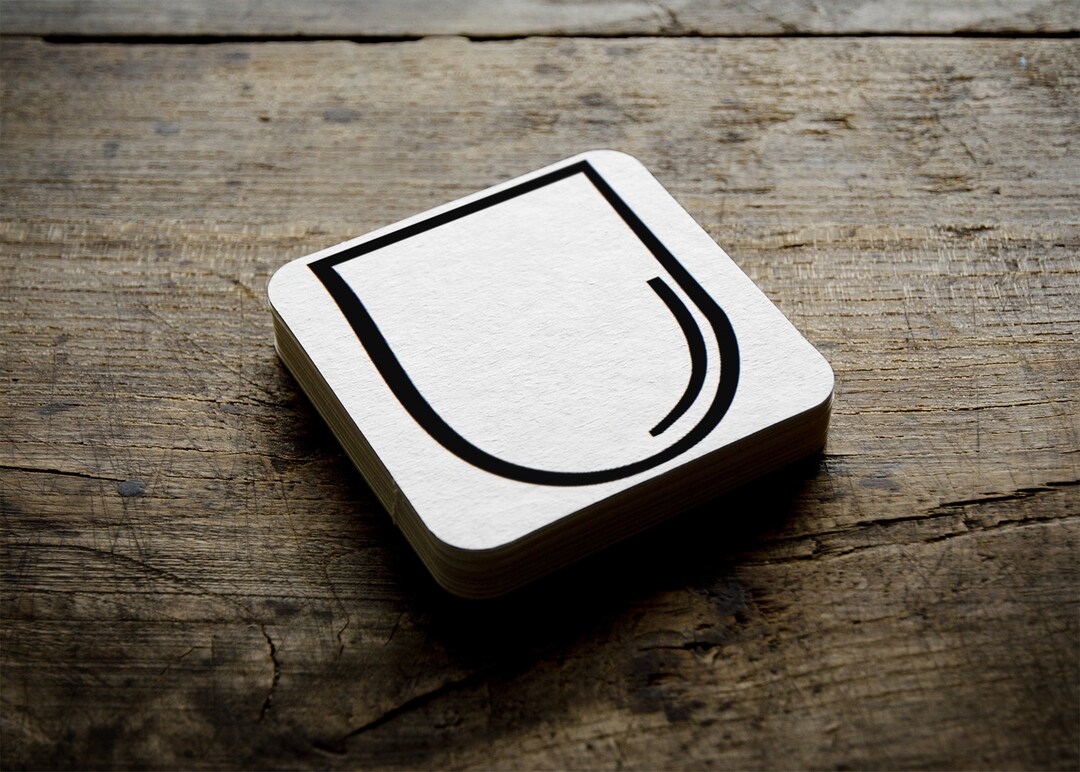 U-Z Letter Coasters set of 4 - Etsy