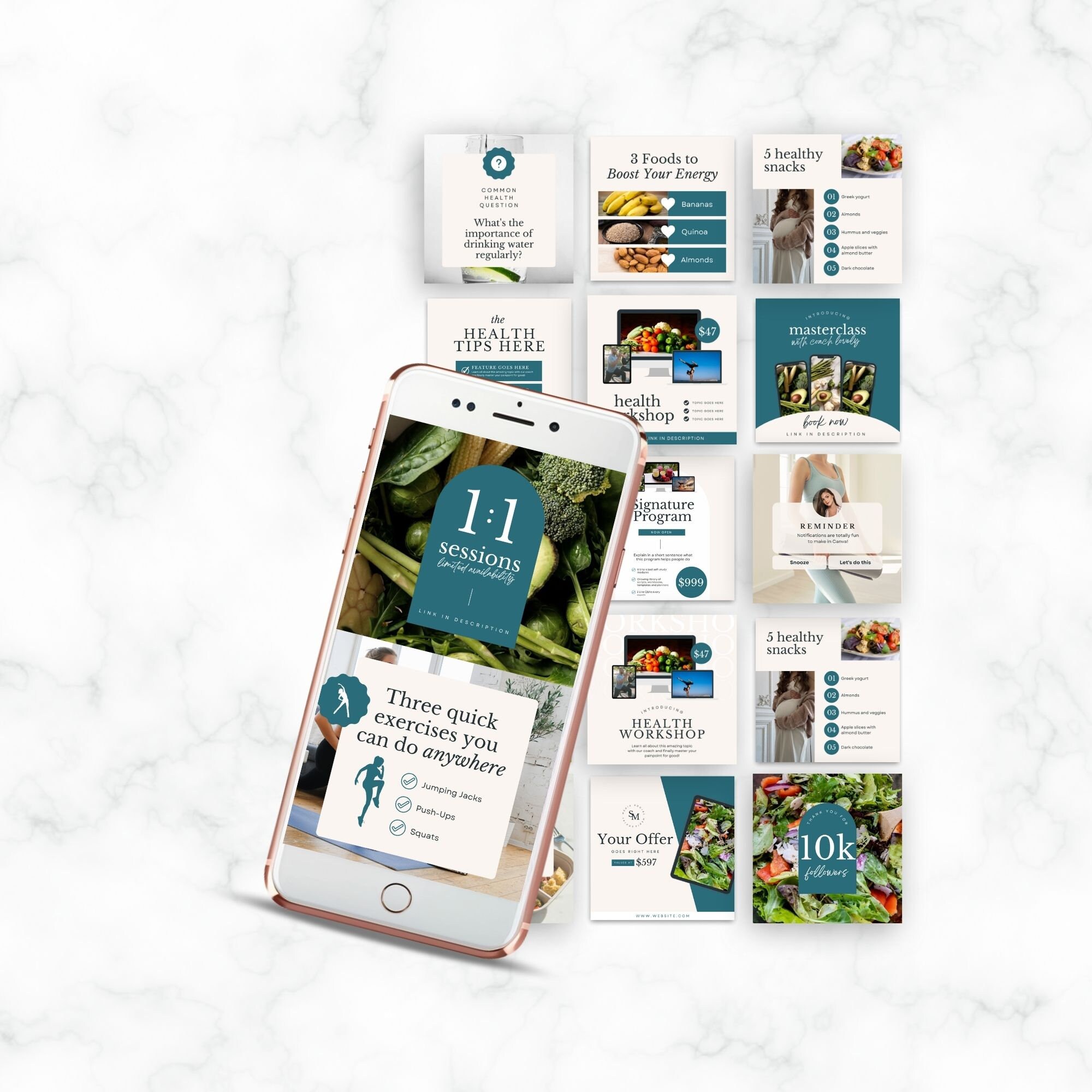 Nutrition Coach Health Instagram Post Done for You Social Media Content ...