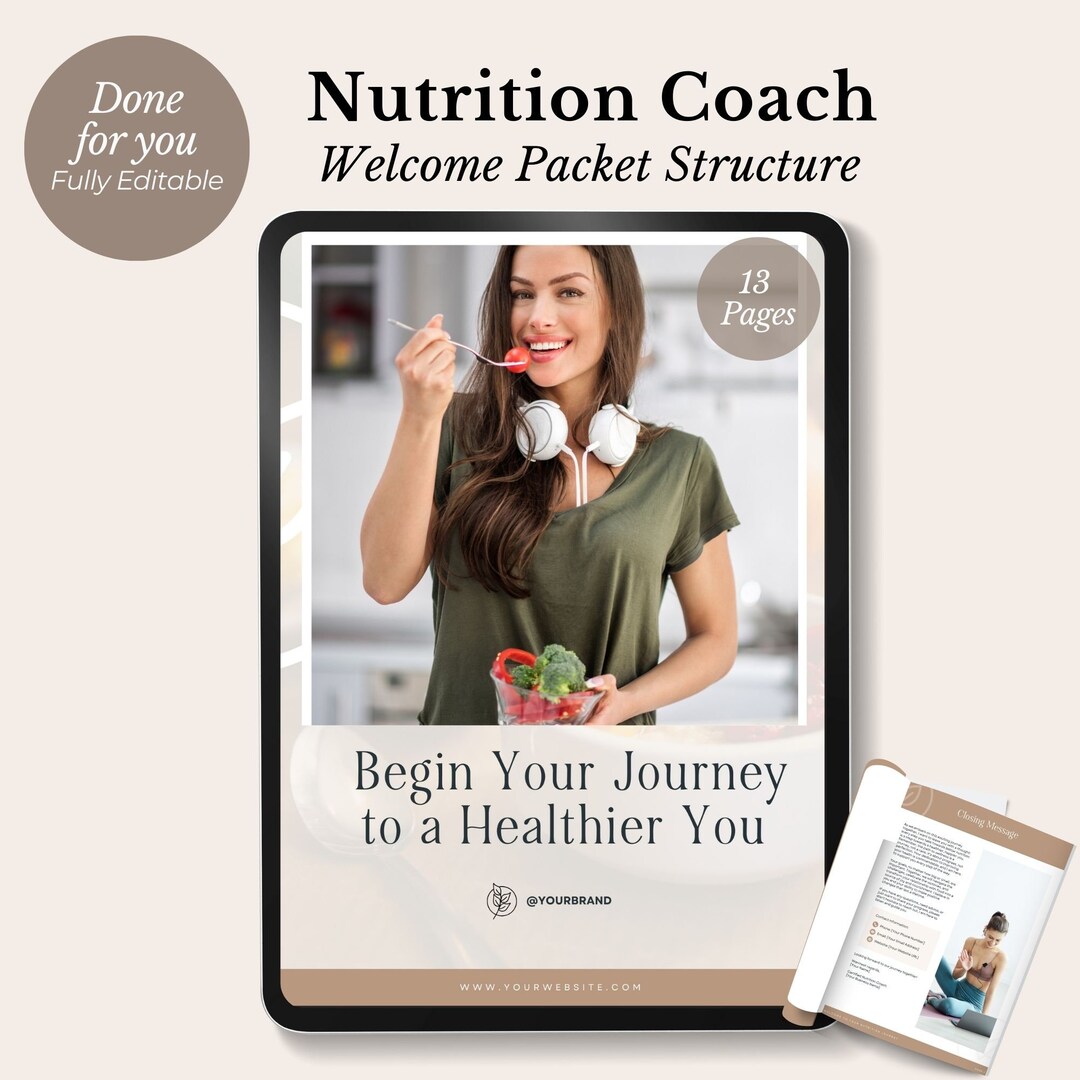 Nutrition Coach Template Welcome Packet Structure Done for You Health ...