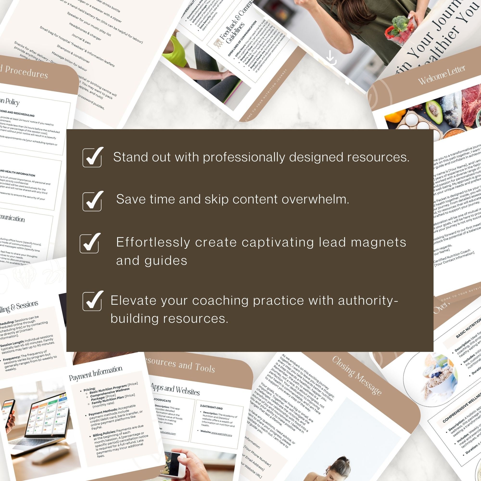 Nutrition Coach Template Welcome Packet Structure Done for You Health ...