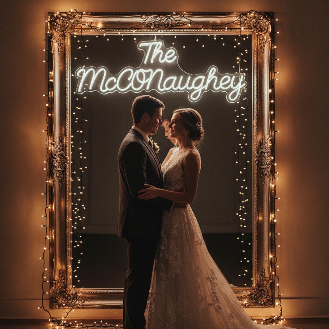 Custom Wedding Neon Sign, LED Personalized Name Light - Etsy