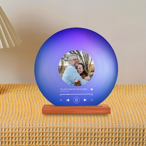 Personalized Fathers Day Gifts Vinyl Record Song With Wood Stand ...