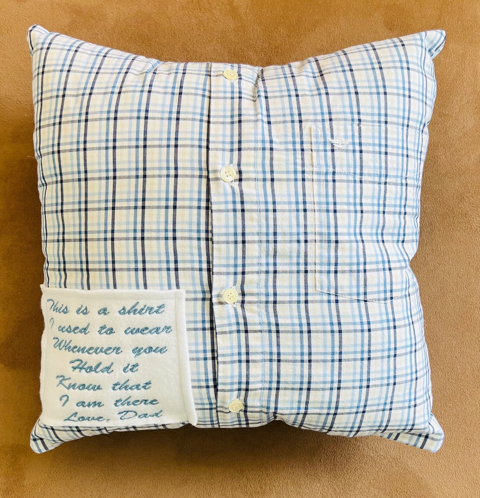 Custom Memory Pillow, Remembrance Pillow Made From the Shirts of Loved ...