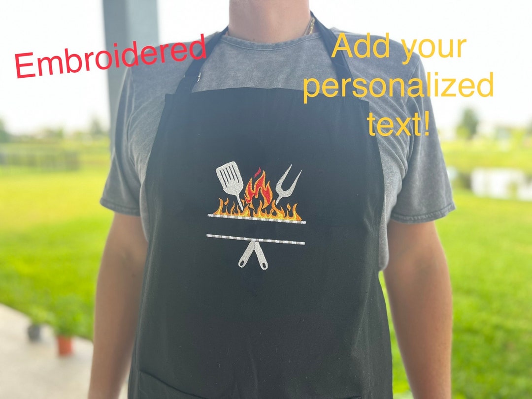 DAD Apron, BBQ Grilling Apron for Men | Custom Apron| Custom Gift for ...