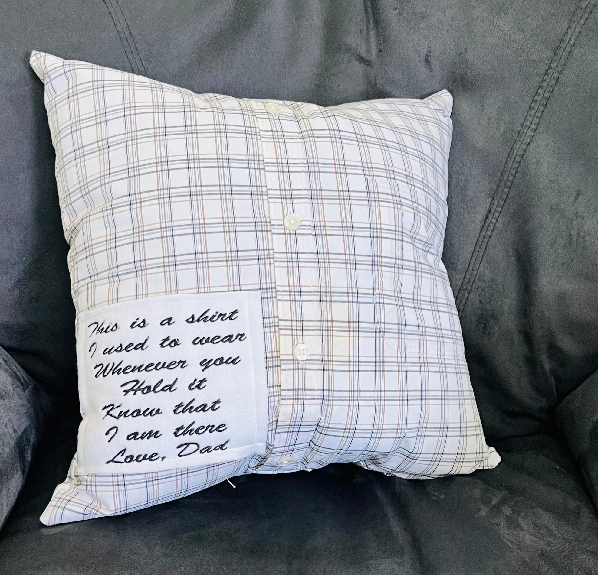 Custom Memory Pillow, Remembrance Pillow Made From the Shirts of Loved ...