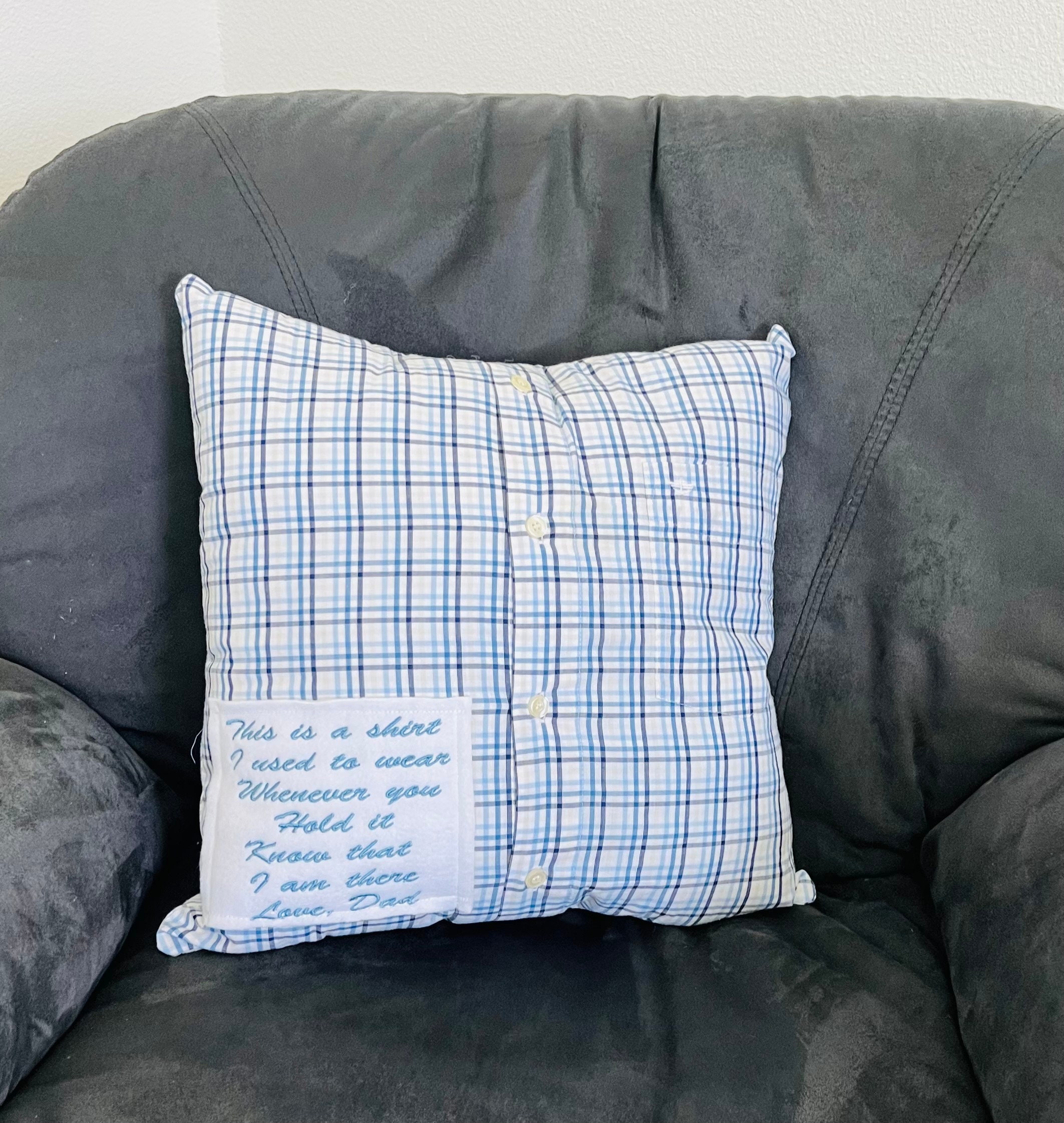 Custom Memory Pillow, Remembrance Pillow Made From the Shirts of Loved ...
