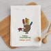 Turkey Handprint Tea Towel, Thanksgiving Handprint Keepsake ...