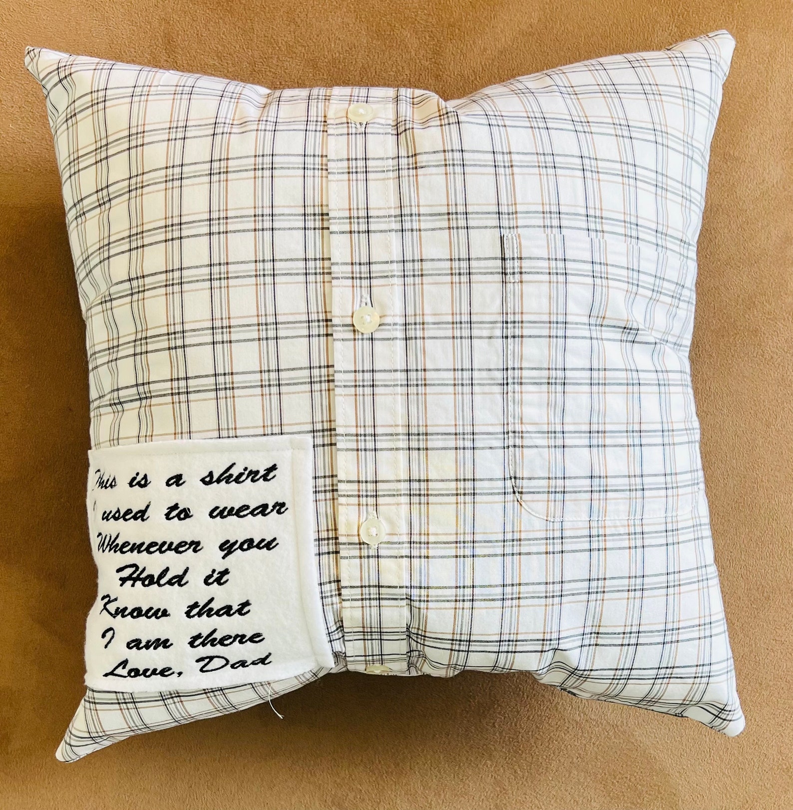 Custom Memory Pillow, Remembrance Pillow Made From the Shirts of Loved ...