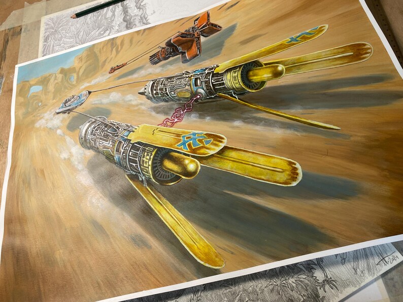 Star Wars Podracing Original Painting - Etsy
