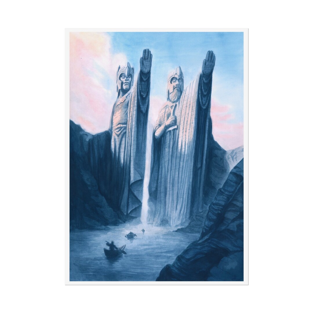 The Argonath Print, LOTR Art, LOTR Print, LOTR Gift, Fine Art Print ...