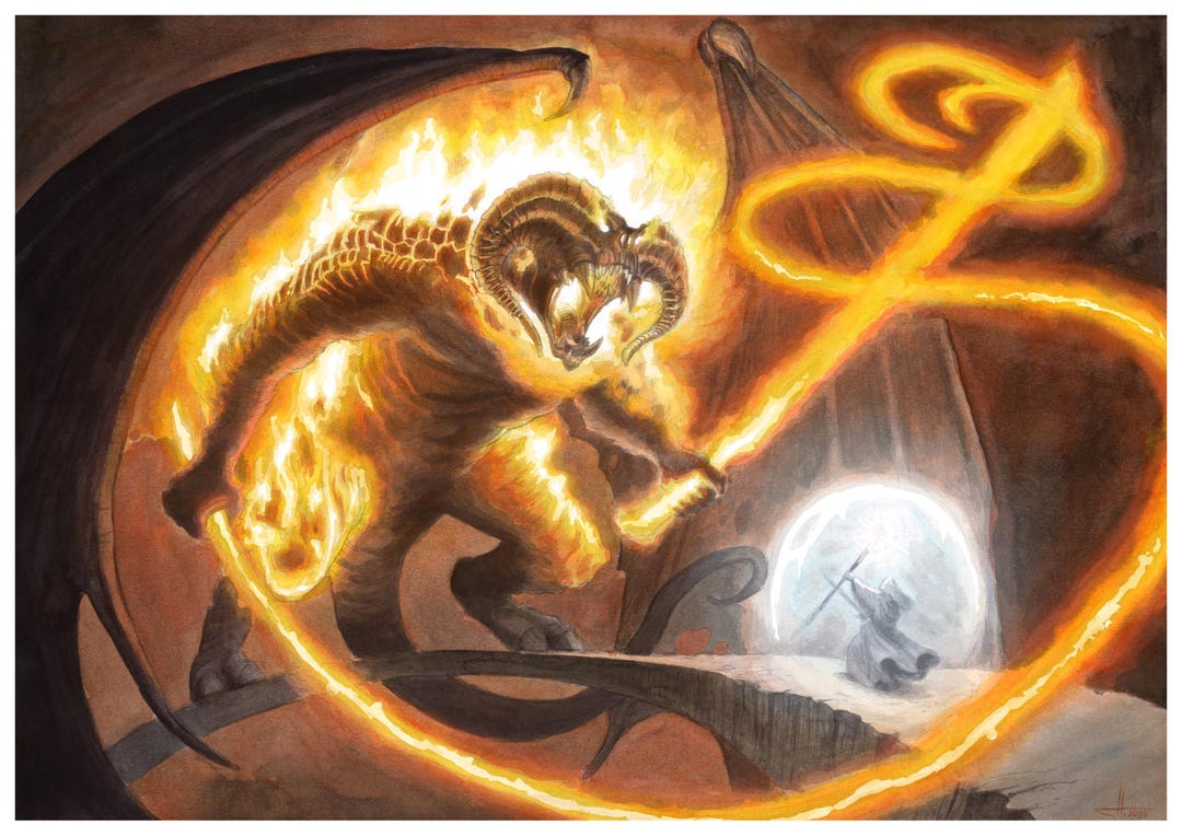 Gancdalf Fighting the Balrog Digital File - Etsy