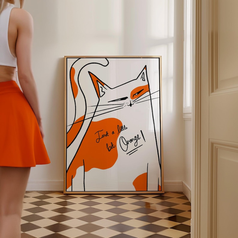 Just a Little Bit Orange Cat - Etsy