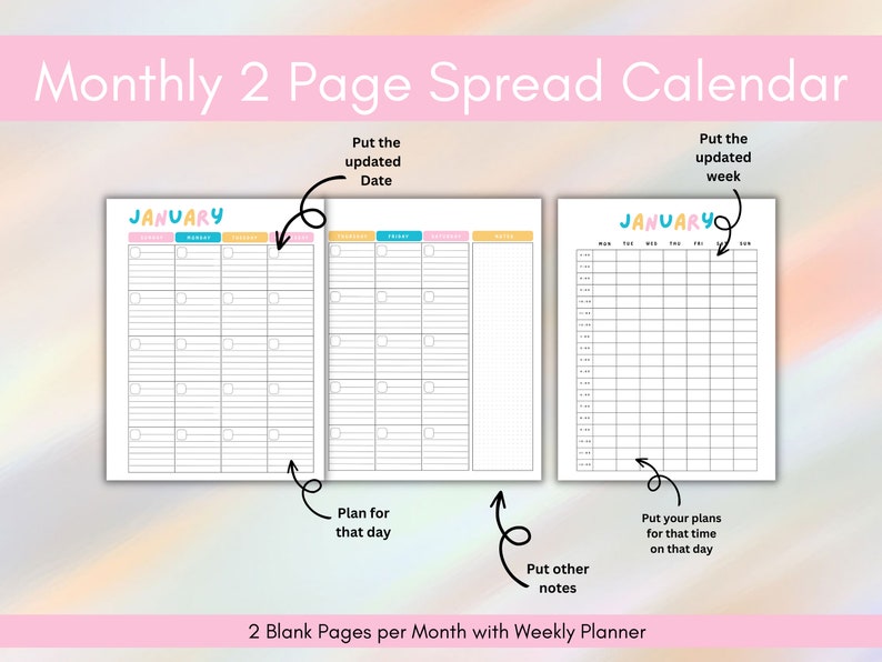 Professional Multi Color Printable Teacher Planner - Enhance Your ...