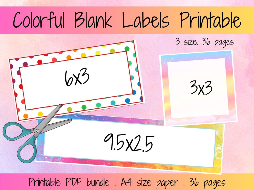 Rainbow Labels: Handcrafted Designs for Creative Projects Blank ...