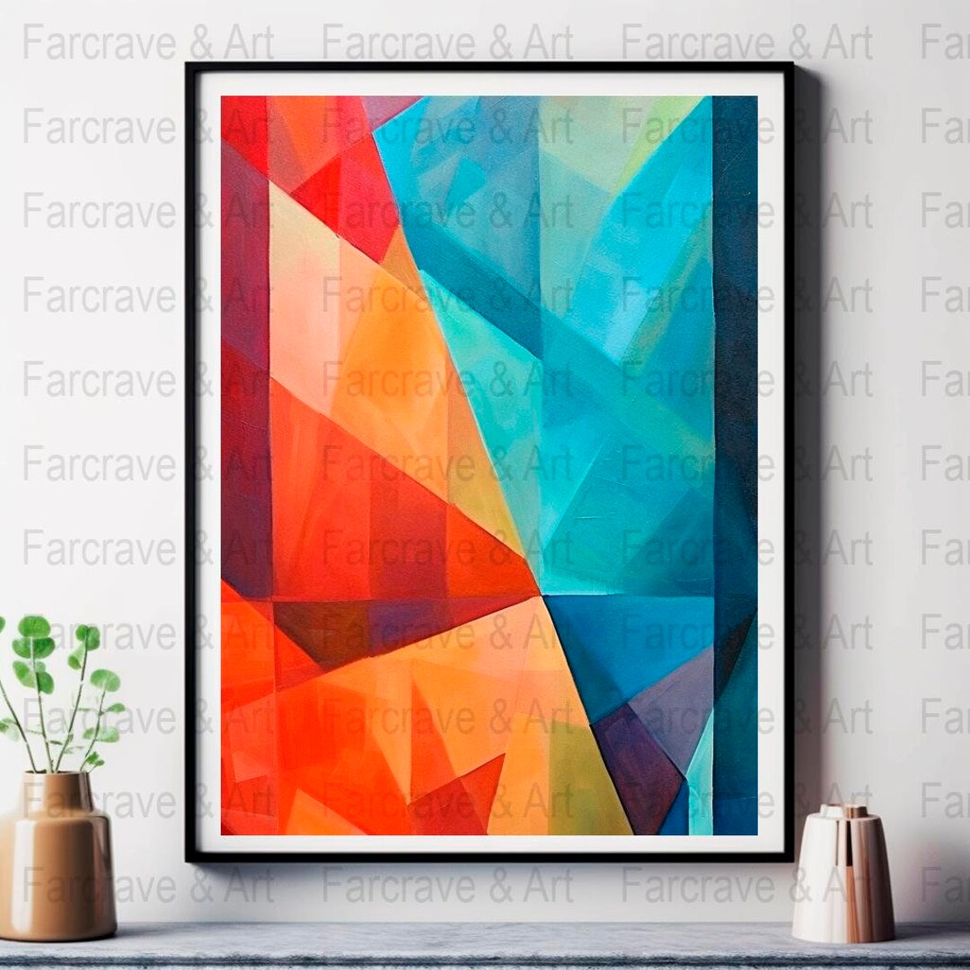 Cubism Art Angles of Transformation Digital Printable Art - Etsy