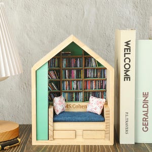 Anxiety Bookshelf Selected, Mini Anxiety Bookshelf Ornament, Stress ...