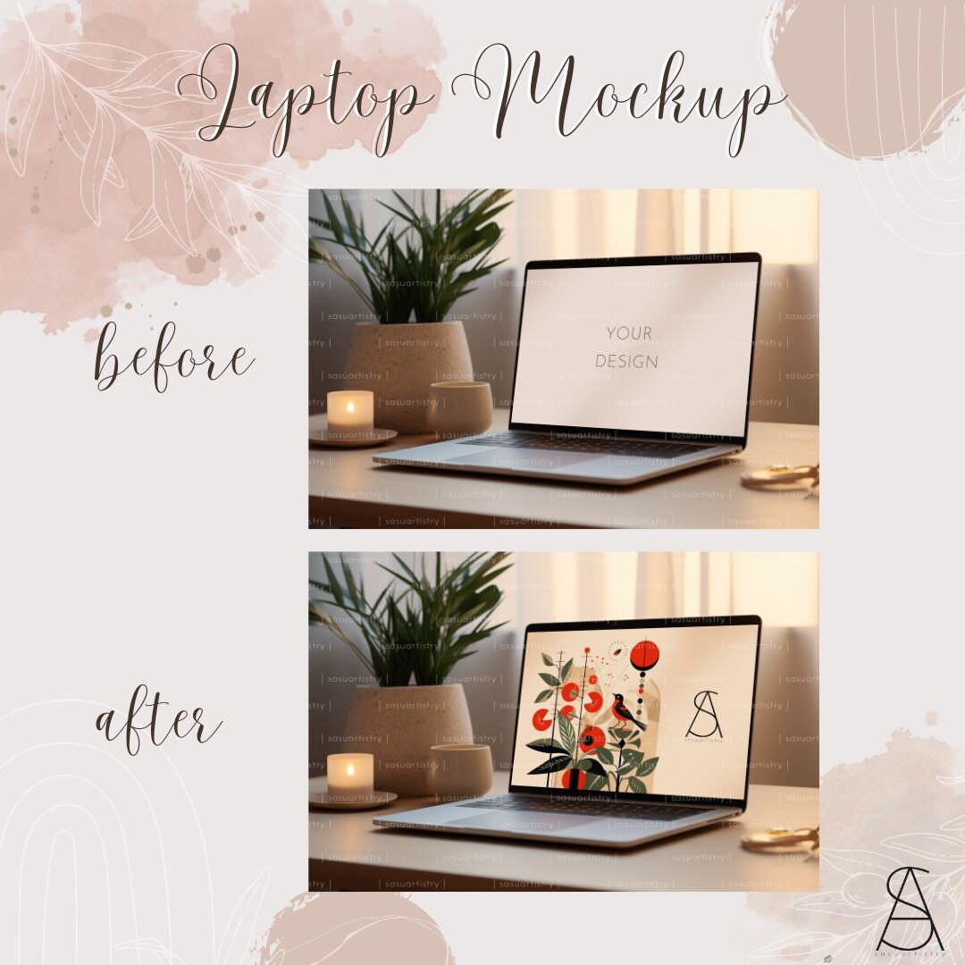 Laptop Mockup Pattern MacBook Mockup Device Mockup Branding Mockup ...