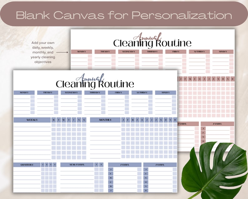 Annual Cleaning Schedule - Printable Home Organization Checklist ...