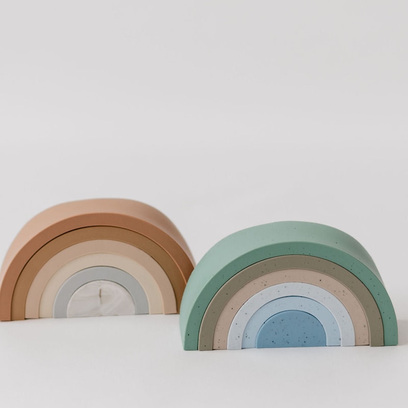 Rainbow Stacking Toy - Etsy