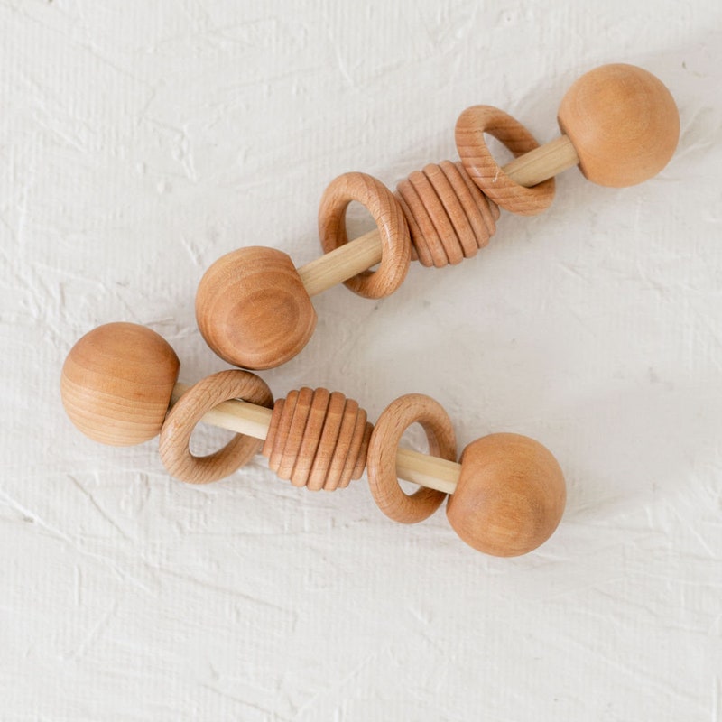 Wooden Baby Rattle - Etsy