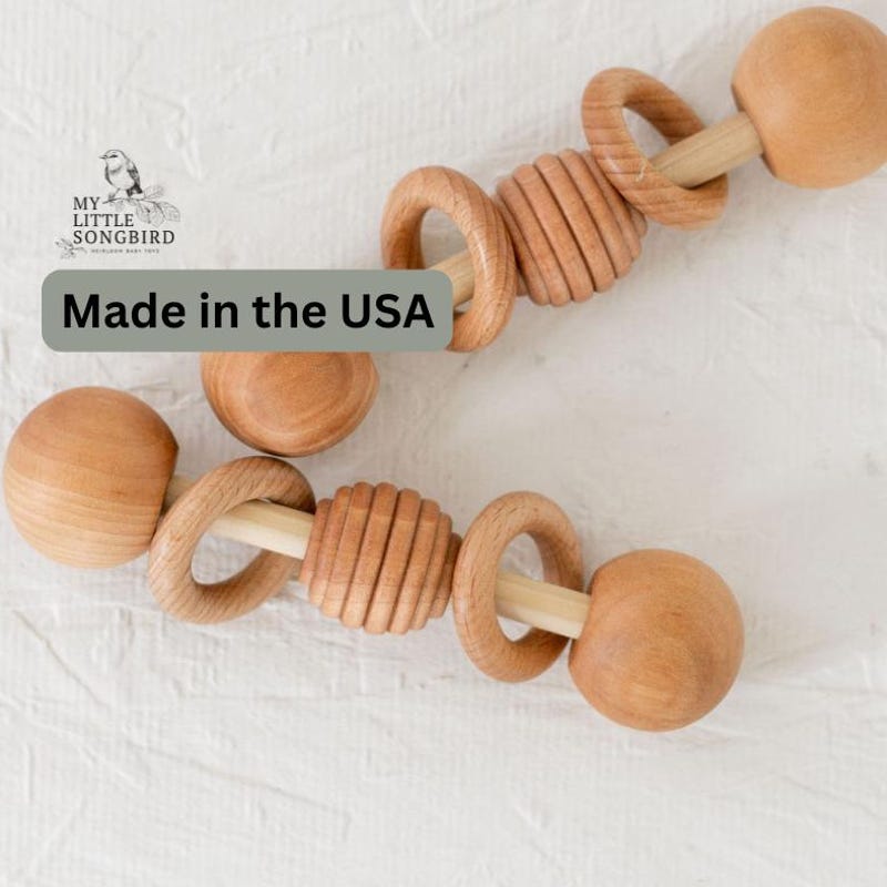 Wooden Baby Rattle - Etsy