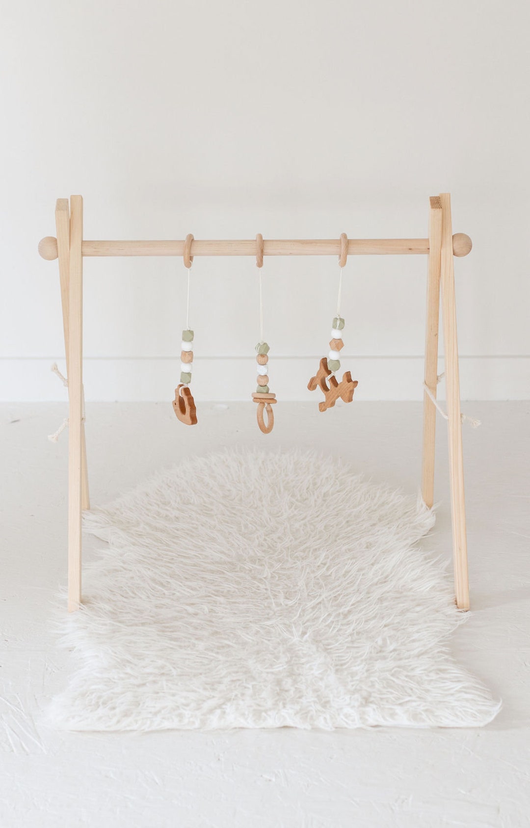 Sage Wooden Play Gym/ Wooden Play Gym / Montessori Play Gym/ Baby Gift ...