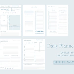 Printable Day Planner! Versatile Daily Page is Perfect for PDF Apps or ...