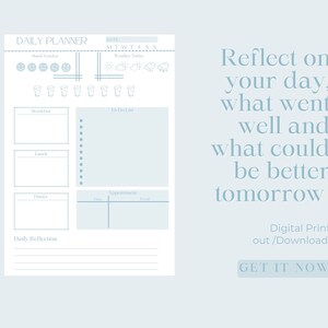 Printable Day Planner! Versatile Daily Page is Perfect for PDF Apps or ...