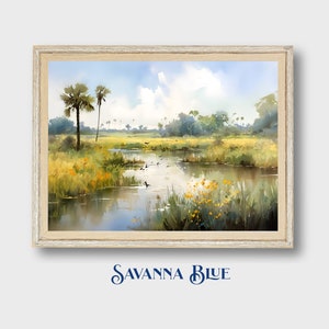 Florida Wall Art Florida Landscape Watercolor Nature Landscape Swamp ...