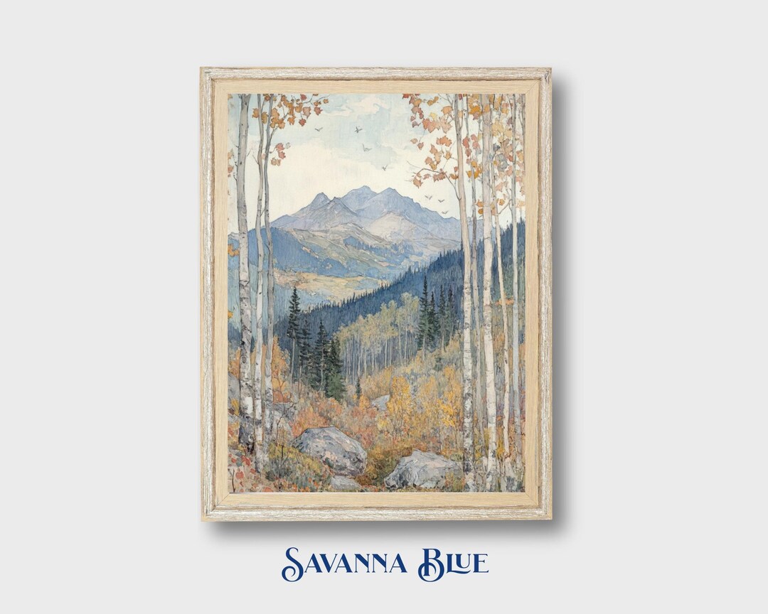 Mountain Landscape Digital Download Nature Wall Art for Fall Decor Fine ...