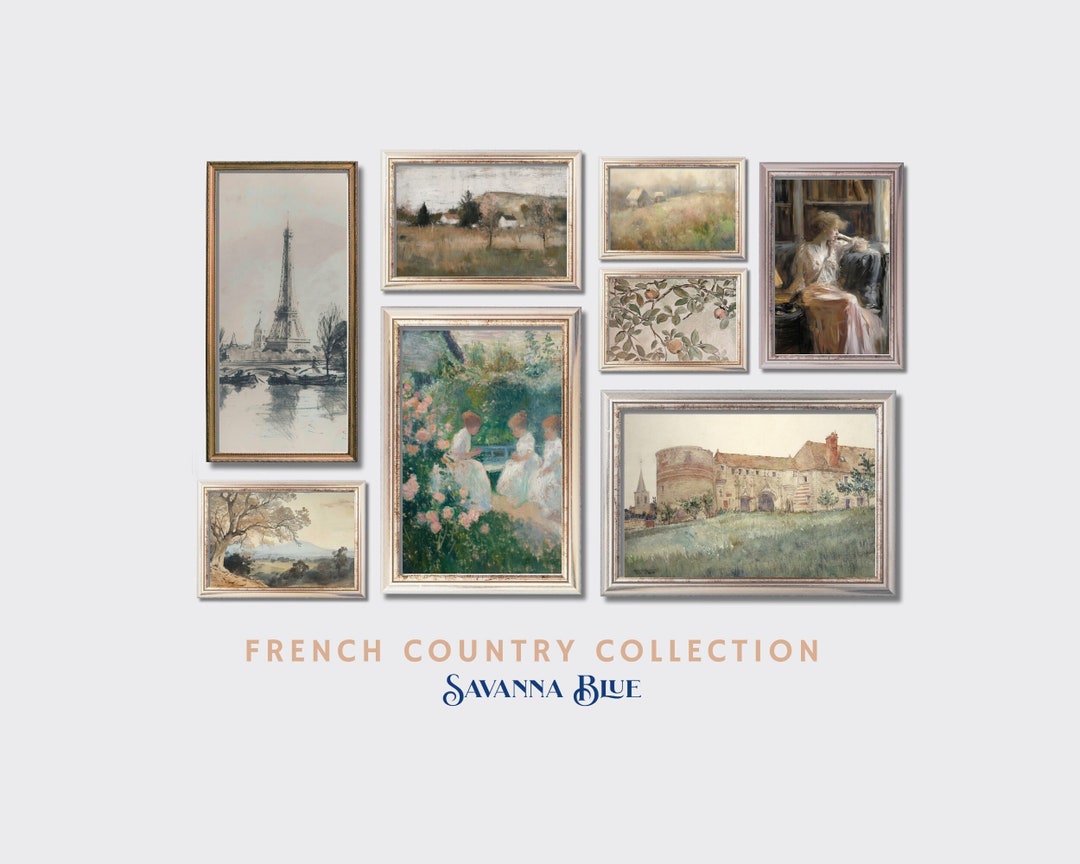 French Country Collection Gallery Wall Art Digital Prints Impressionist ...