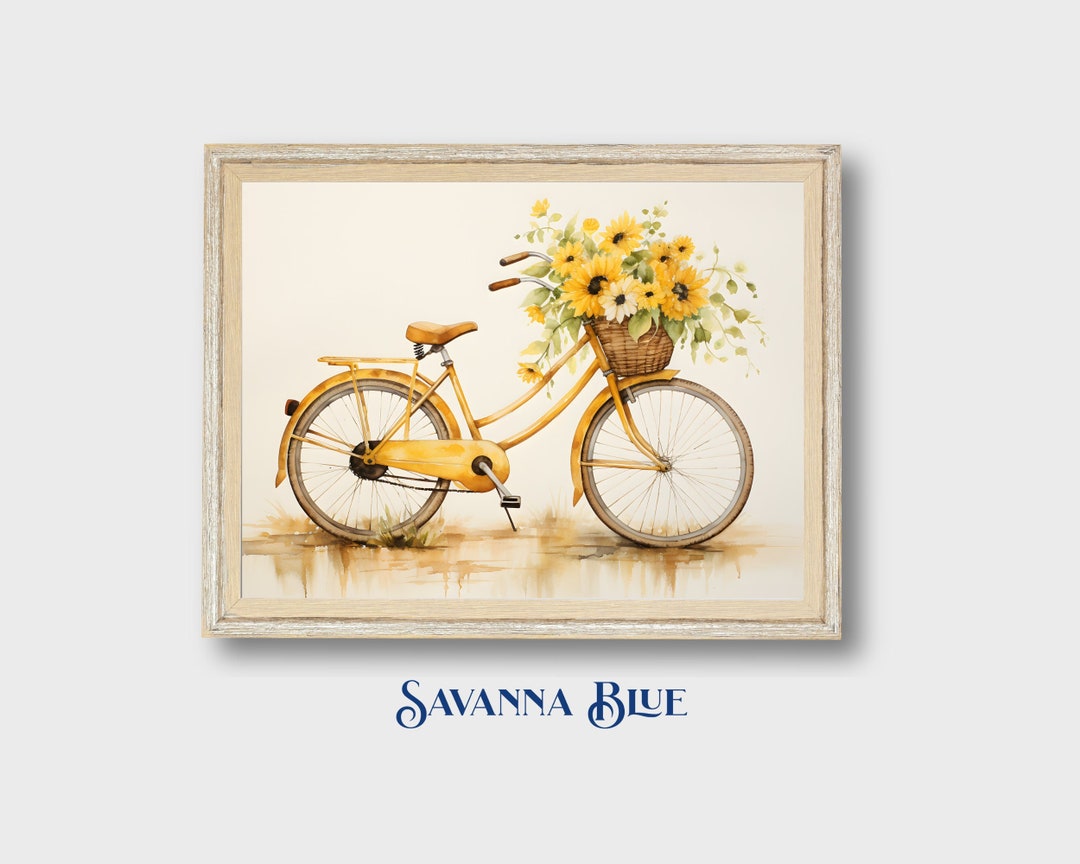 Yellow Bicycle Sketch, Daisy the Bike, Autumn Sunflower, Bike and ...