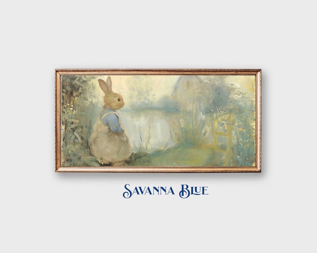 Whimsical Children’s Nursery Digital Painting Storybook Bunny ...