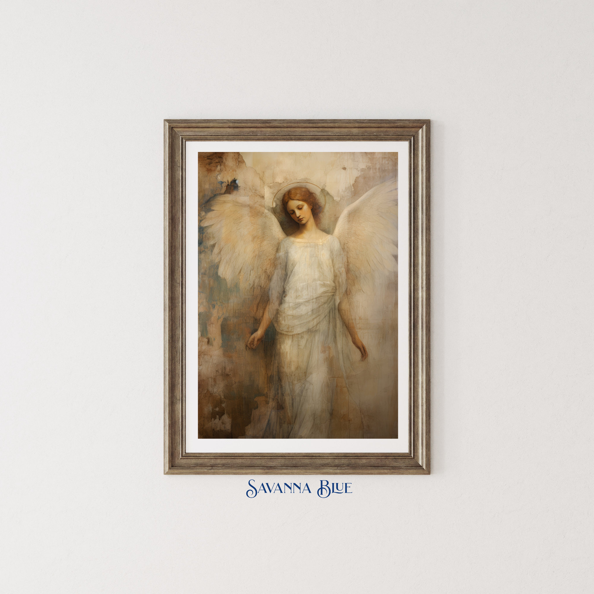 Angel Art Antique Fresco Vintage Print Spiritual Angel Art - Etsy