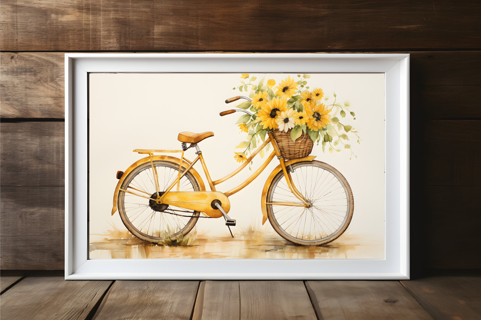 Yellow Bicycle Sketch, Daisy the Bike, Autumn Sunflower, Bike and ...
