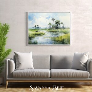 Florida Wall Art | Florida Landscape Watercolor | Nature Landscape ...