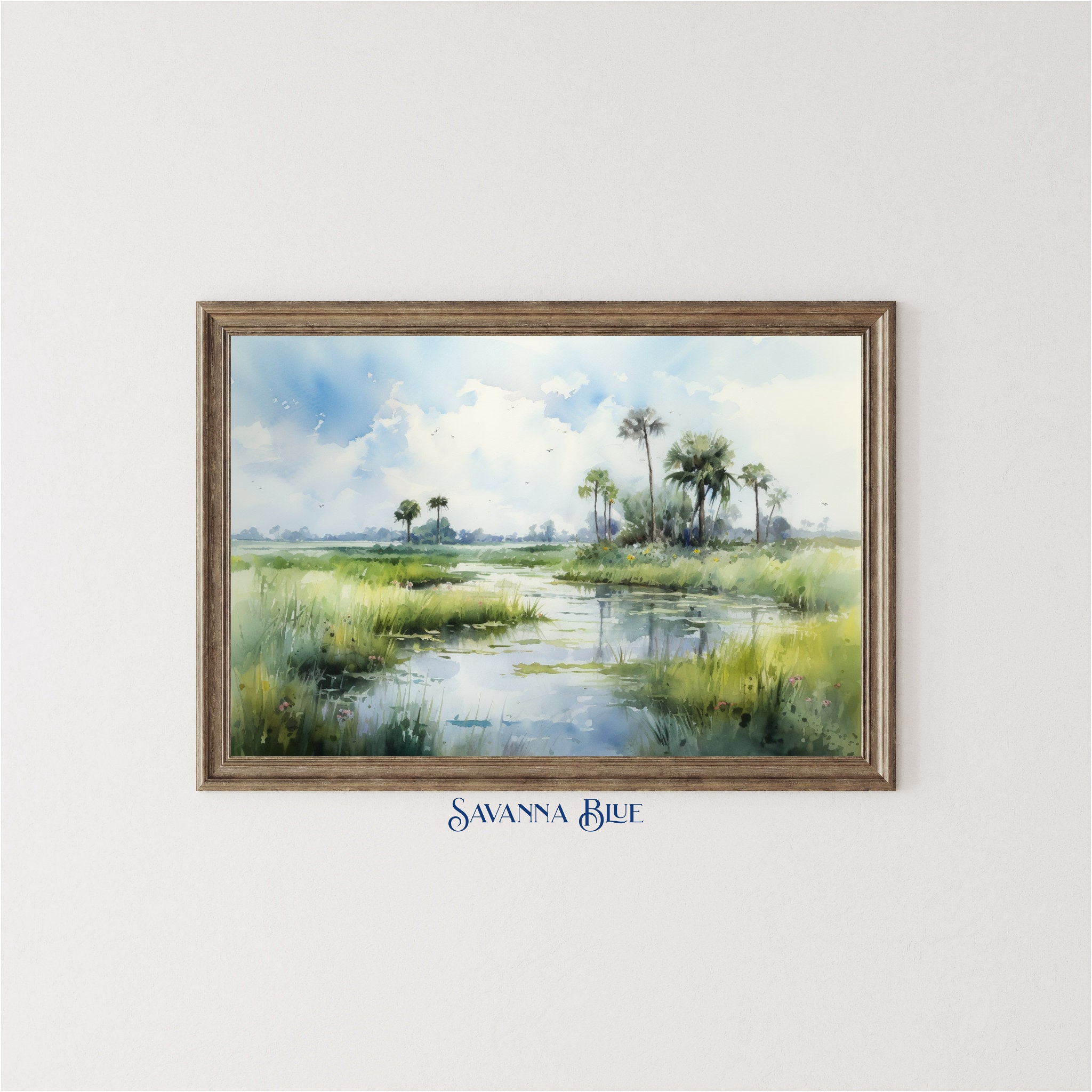 Florida Wall Art Florida Landscape Watercolor Nature - Etsy