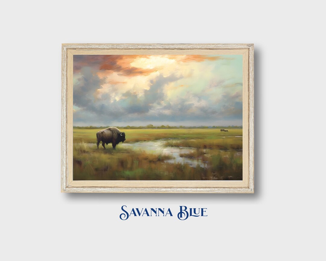 Florida Wall Art | Bison Wall Art | Florida Prairie Landscape | Florida ...