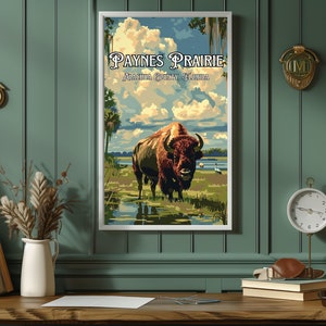 Paynes Prairie Digital Poster Paynes Prairie Florida Alachua Trail ...