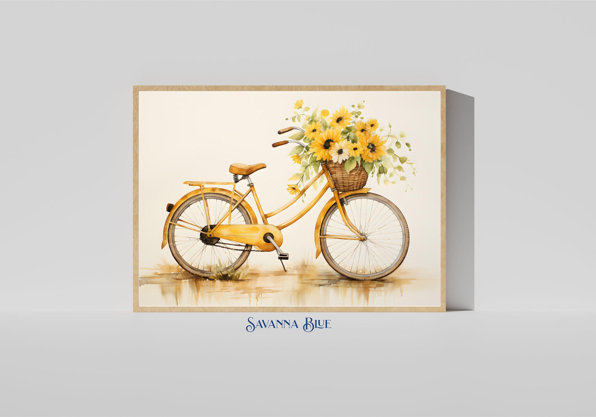 Yellow Bicycle Sketch, Daisy the Bike, Autumn Sunflower, Bike and ...