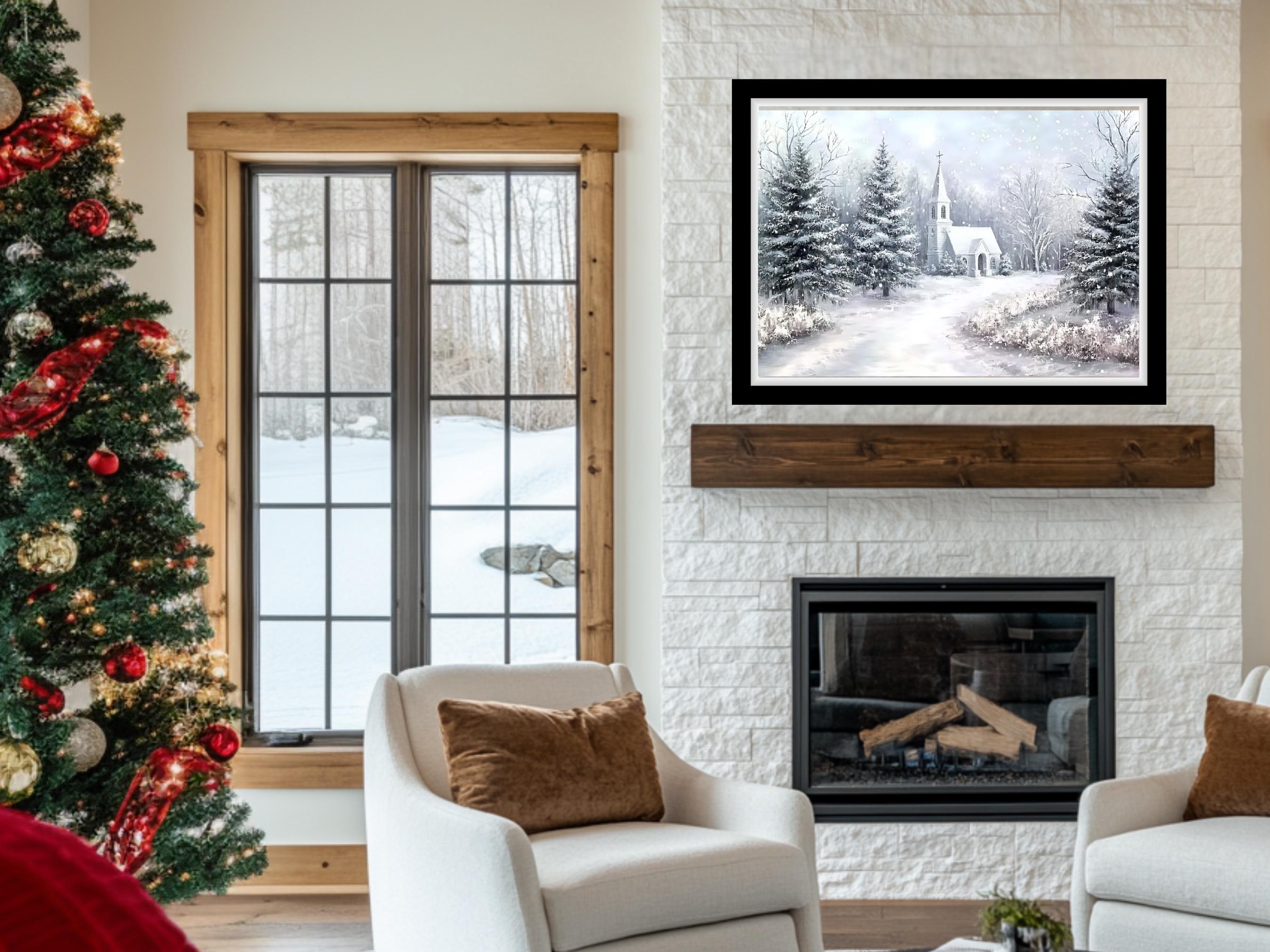 DIY Farmhouse Printable Art Seasonal Holiday Decor Winter Landscape ...