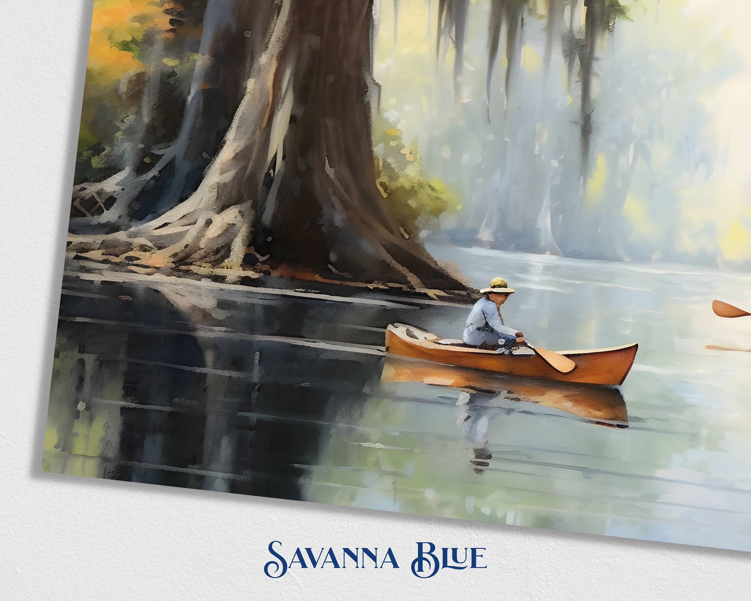 Florida Wall Art Florida Landscape Watercolor Cypress Trees Florida ...