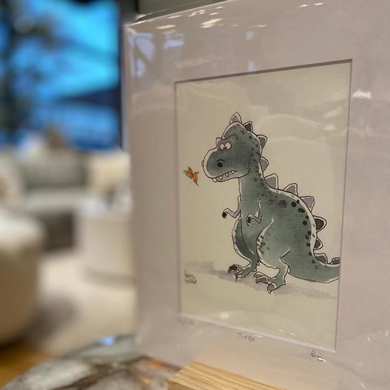 Dinosaur - Trex Green | Fine Art Print - Etsy